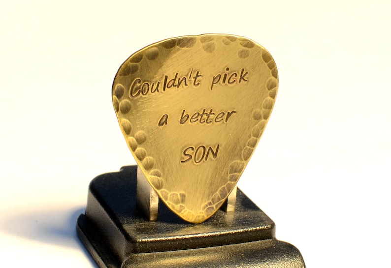 Couldn’t Pick a Better Son Rustic Brass Guitar Pick With a Touch of ...