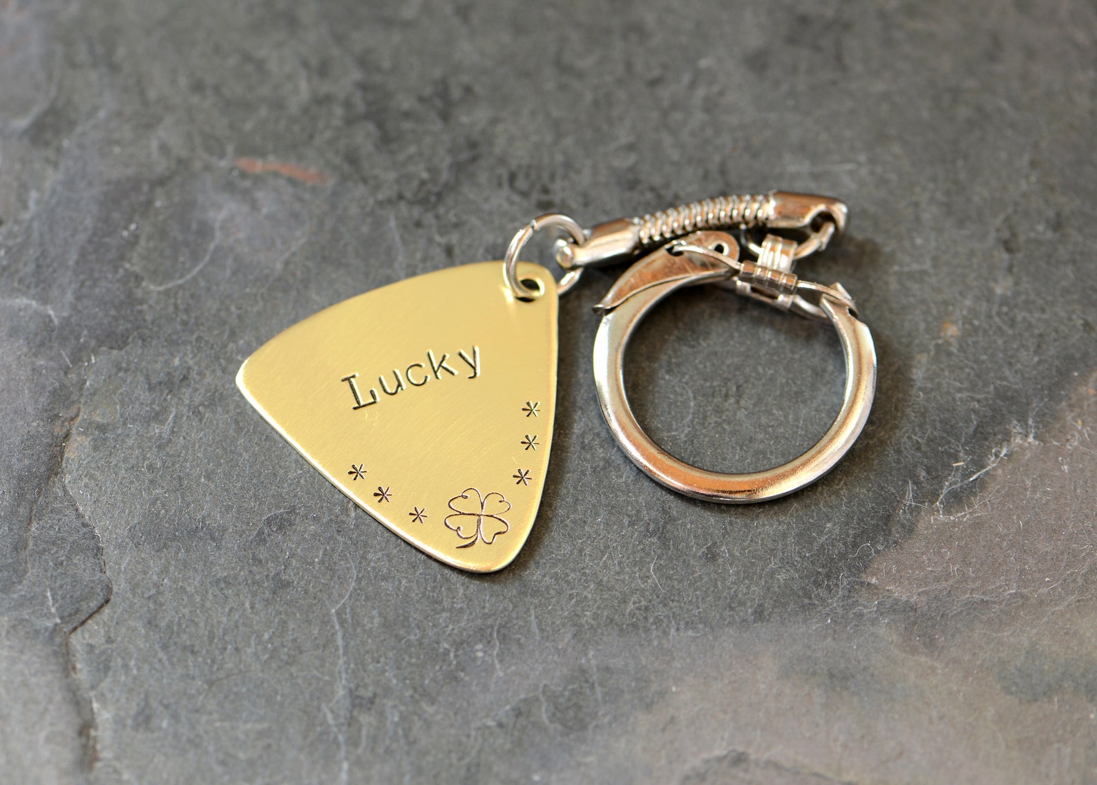 Brass Lottery Ticket Scratcher - Handmade and Hand Stamped With Lucky ...
