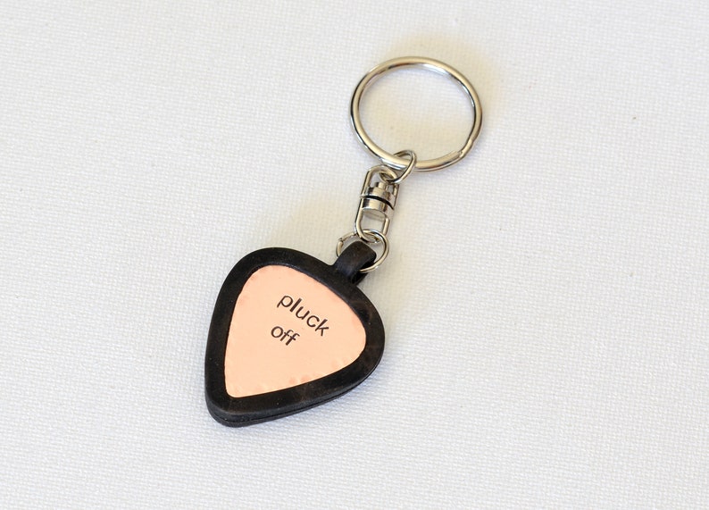 Copper Guitar Pick Keychain Guitar Pick Holder Copper - Etsy