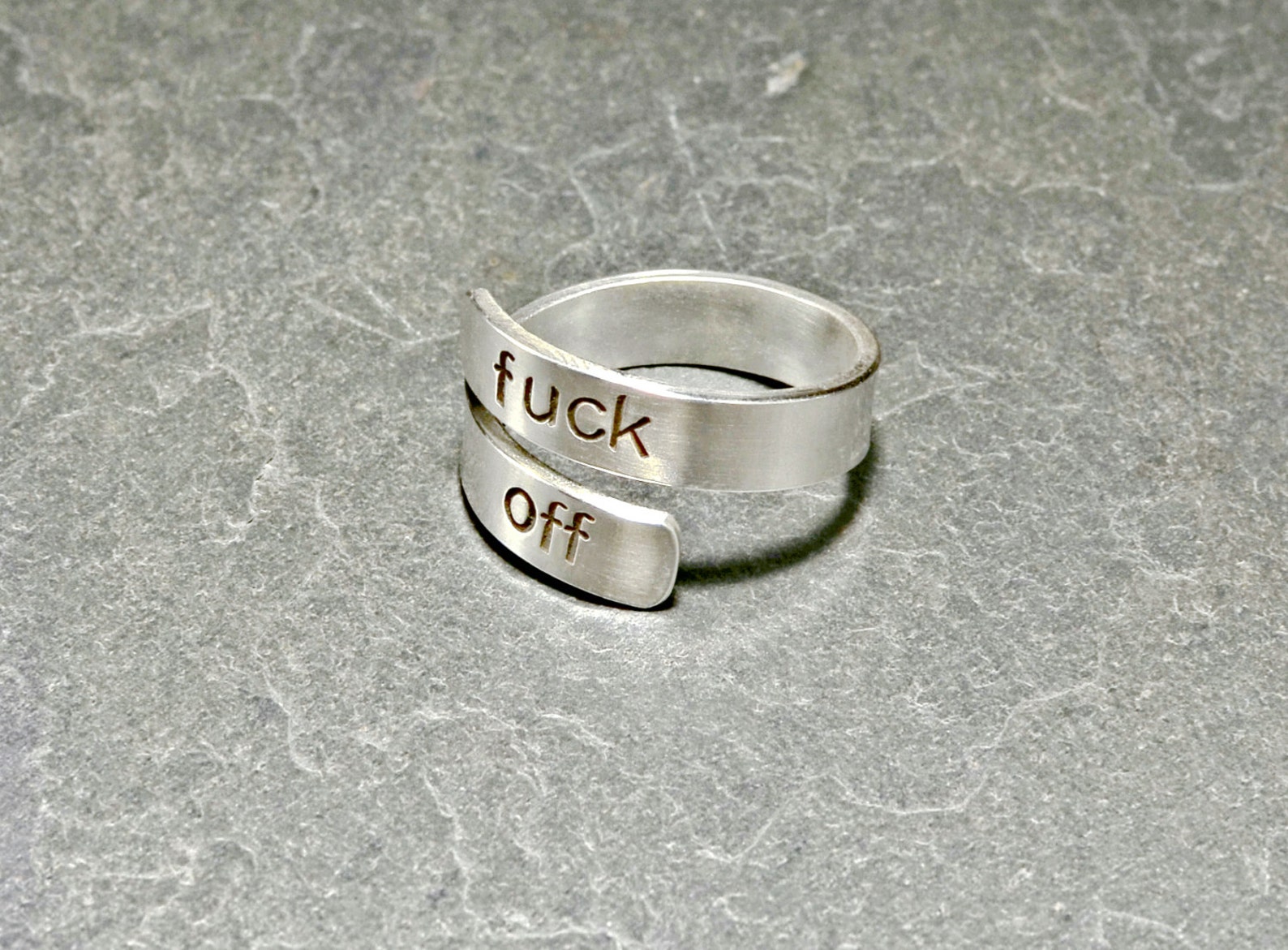 Sterling Silver Fu'k off Bypass Ring RG217 - Etsy