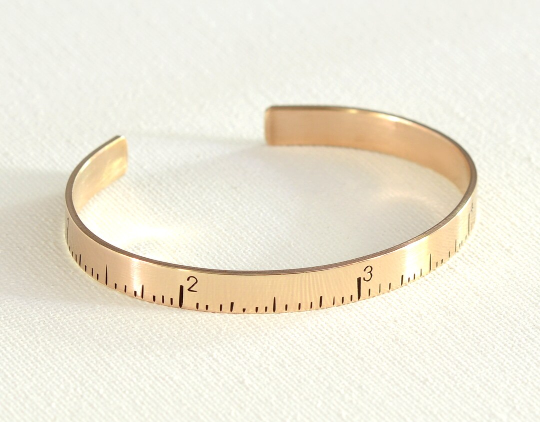 Bronze Ruler Bracelet - Back to School Cuff - Teachers Gift - Bronze ...