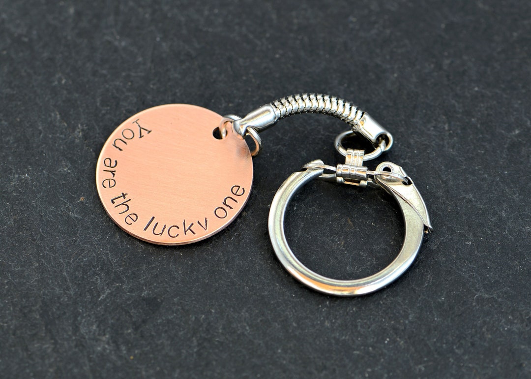 Handmade Copper Lottery Ticket Scratcher Keychain: Lucky One - Etsy