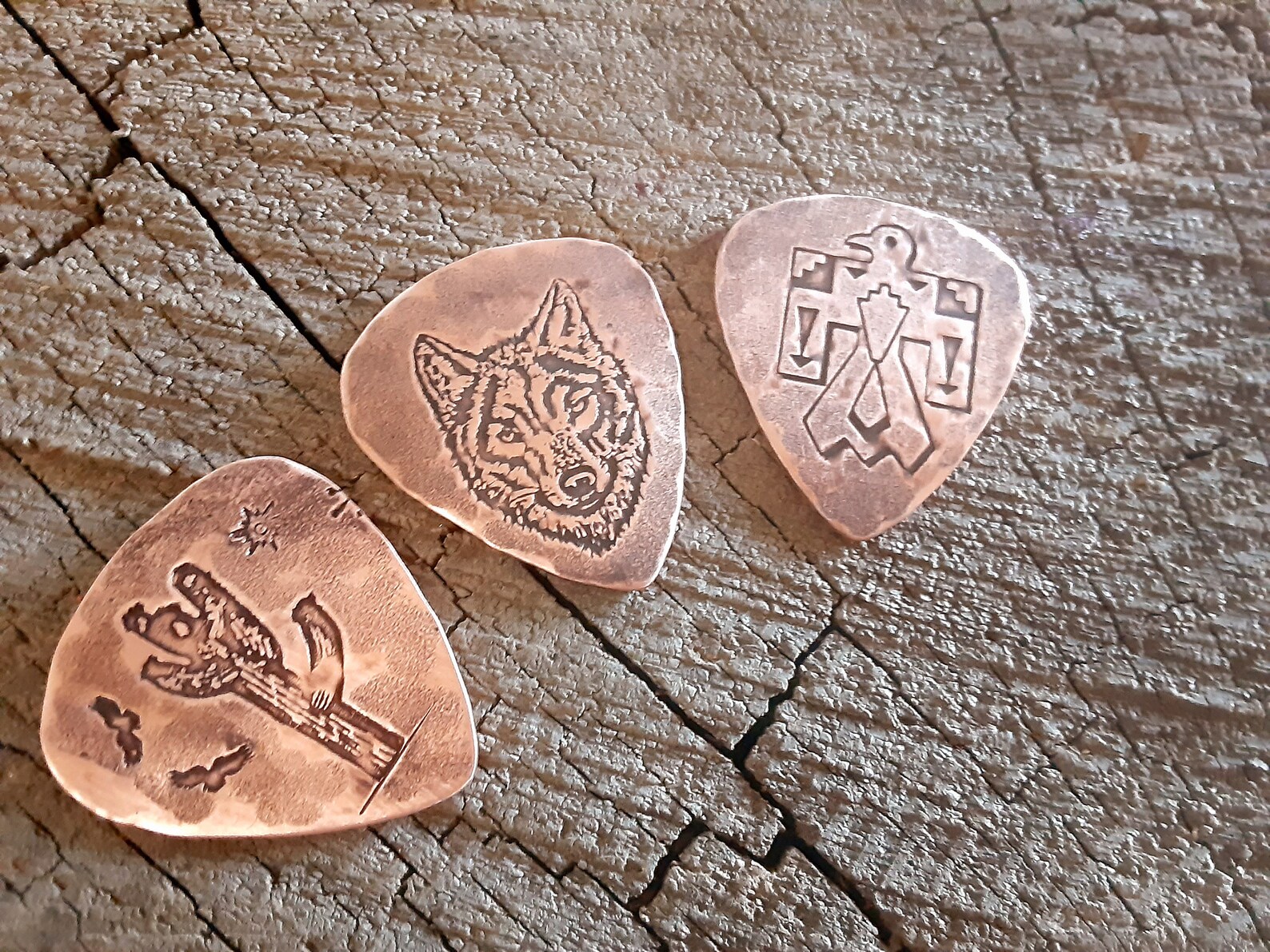 Set of 3 Copper Guitar Picks From My Artisan Pick Collection - Etsy