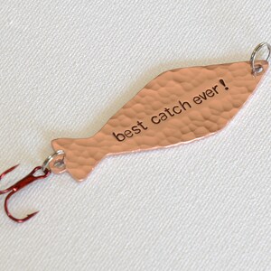 Fishing Lure With Best Catch Ever in Copper - Etsy