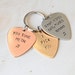Three Metal Guitar Pick Keychain for You to Personalize - Etsy