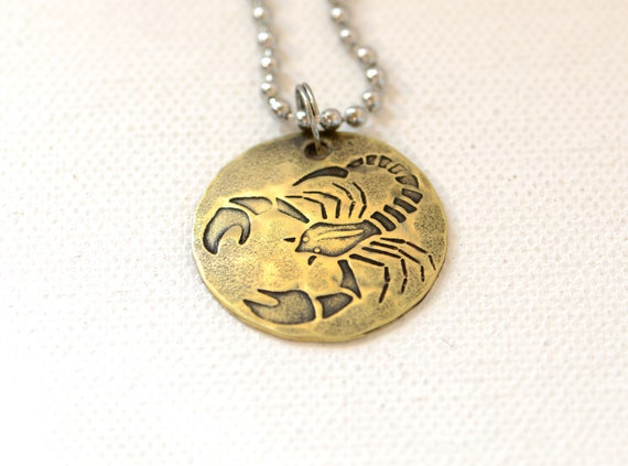 Scorpio zodiac sign necklace store