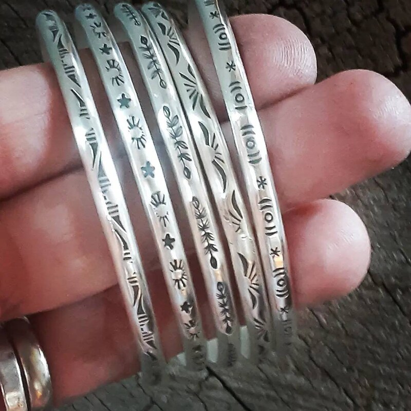 Pattern Bangle - Etsy