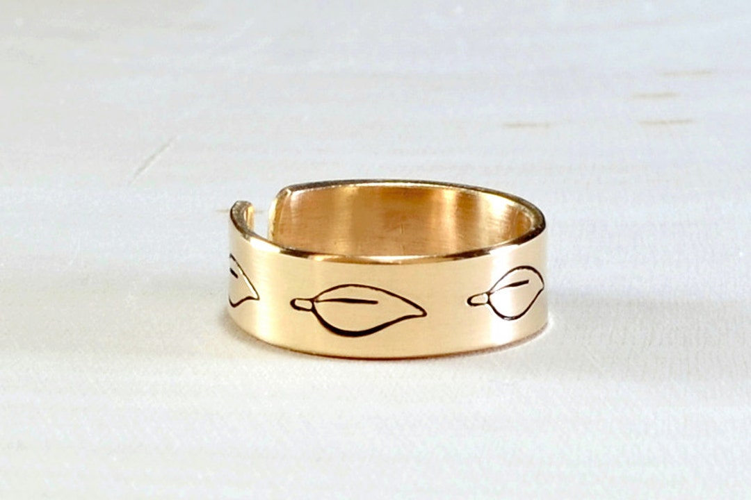 Toe Ring Handmade in Solid 14K Yellow Gold With Leaf Design - TR919 - Etsy