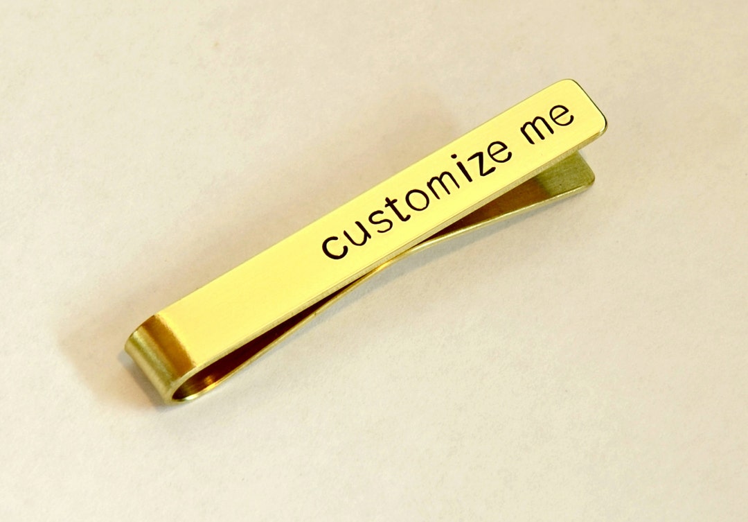 Personalized Brass Tie Clip for Custom Engraving and Stamping - TC712 ...