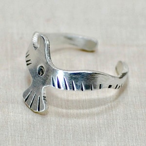 Flying Seagull Sterling Silver Toe Ring or Adjustable Finger Ring Solid ...