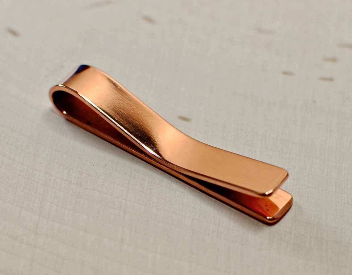 Personalized Monogram Copper Tie Clip for Fashion Statements - Etsy