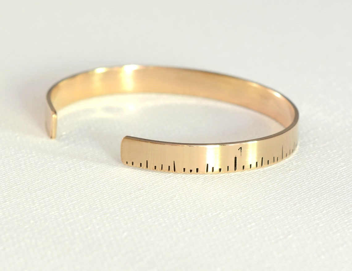 Bronze Ruler Bracelet - Back to School Cuff - Teachers Gift - Bronze ...