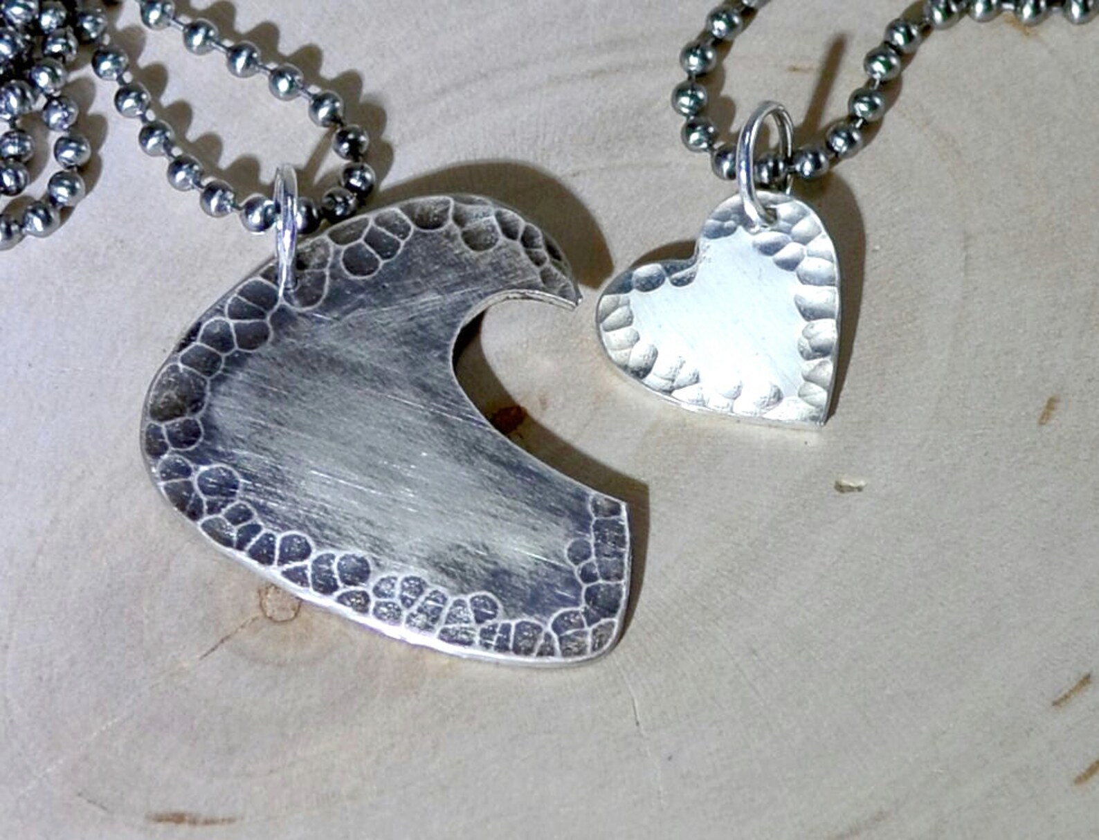 Sterling Silver Guitar Pick Necklace With Interlocking Heart - Couples ...