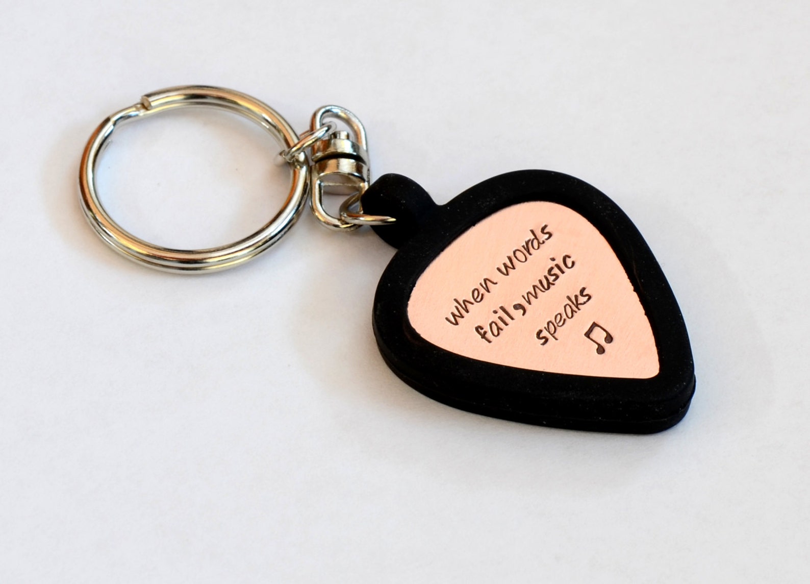 Guitar Pick Holder Keychain With Personalized Metal Guitar Pick in ...