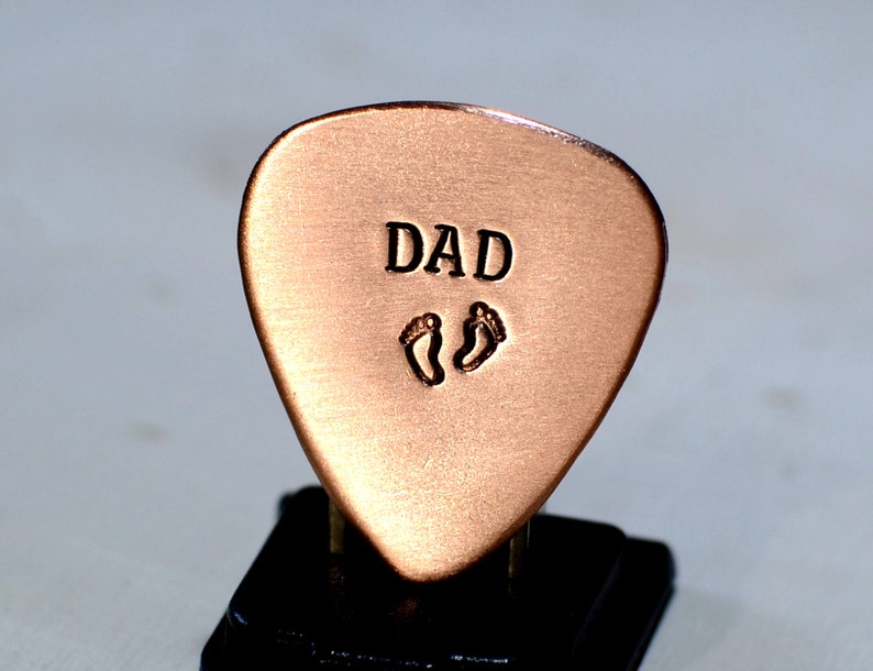 Copper Guitar Pick for a Dad to Be or Fathers Day Stamped With - Etsy