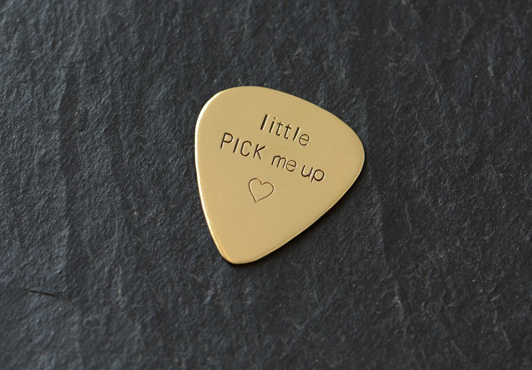 A Little Pick Me up Guitar Pick Made From Bronze - Etsy