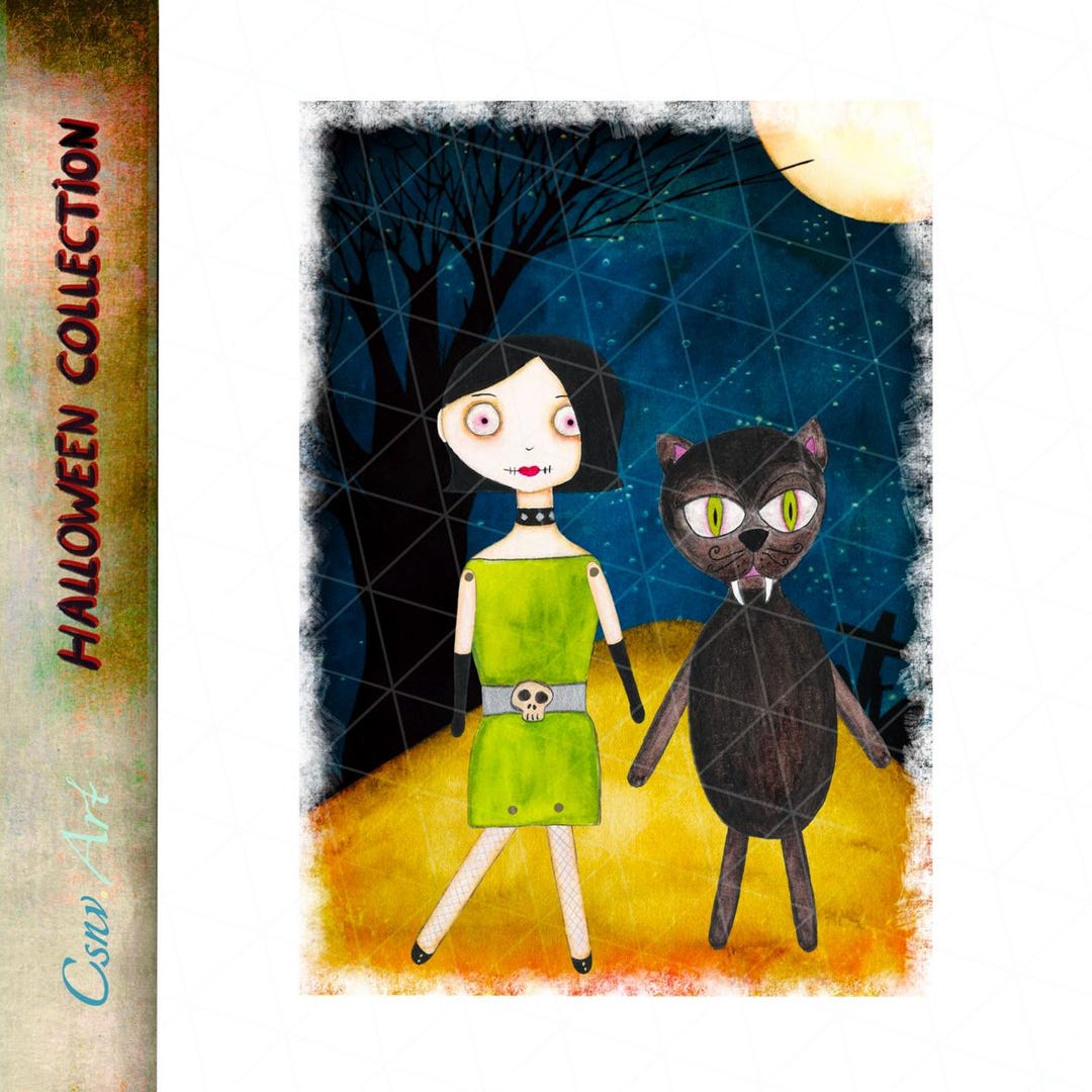 Zombies Printable Paper Doll, Printable Gift, Printable Downloads,paper ...