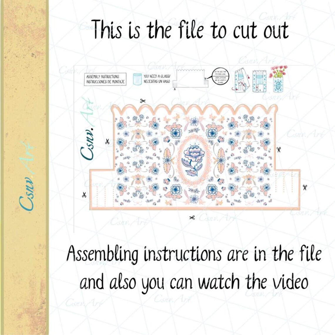 Printable Paper Vase,printable Gift,printable Download,paper Model ...