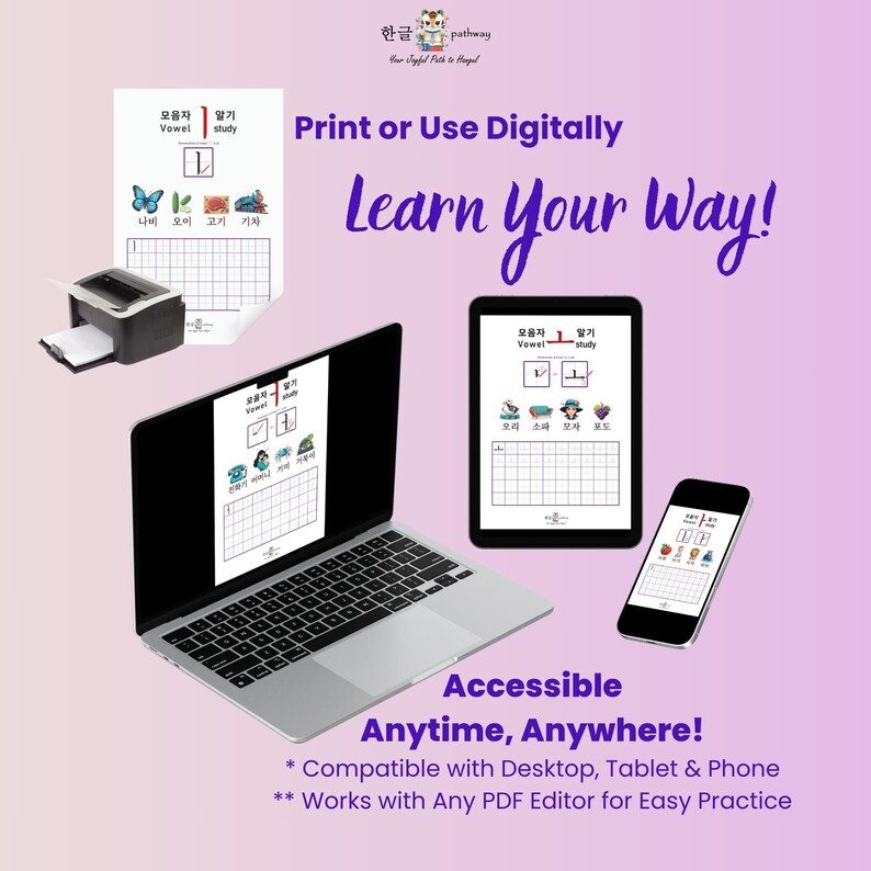 Korean Vowels Practice: Hangul Alphabet Learning for Beginners ...