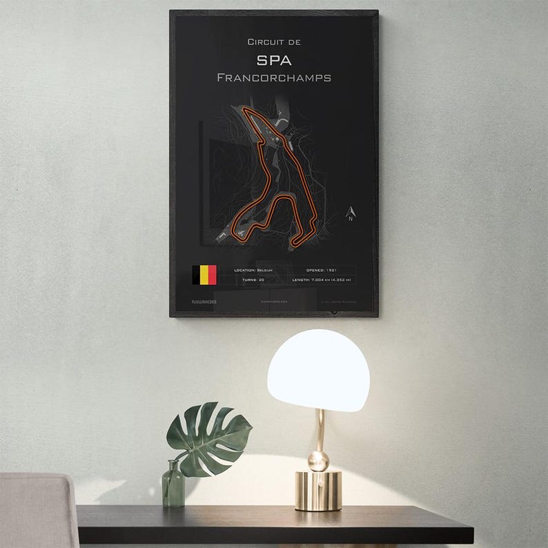 Spa-francorchamps Race Track Poster Giclée Print - Etsy