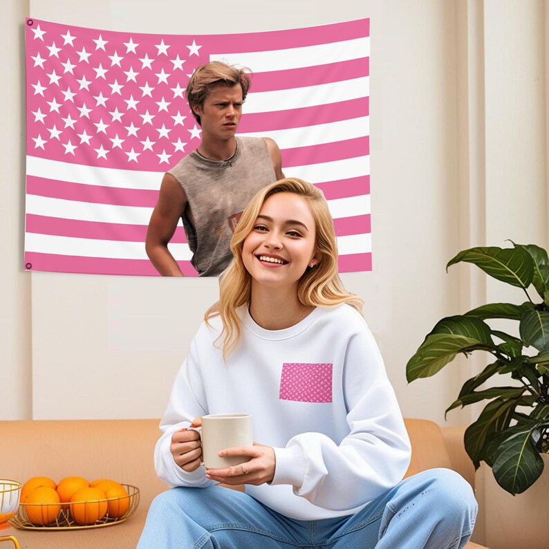 Rudy Pankow | Pink Flag | JJ Maybank Photo | Pink USA America Flag ...
