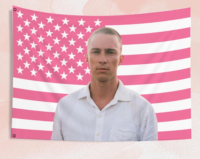 Rafe Cameron | Pink Flag | Drew Starkey Photo | Pink USA America Flag ...