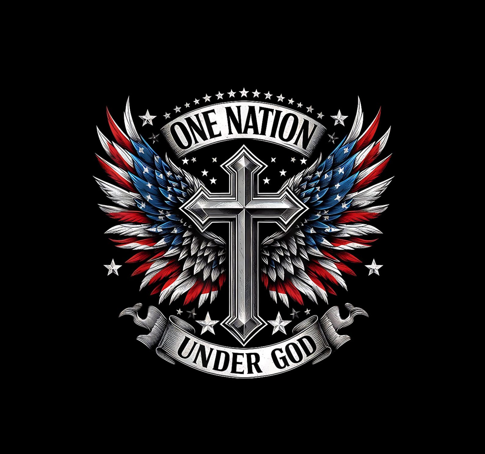 One Nation Under God PNG, 4th of July Christian Patriotic Sublimation ...