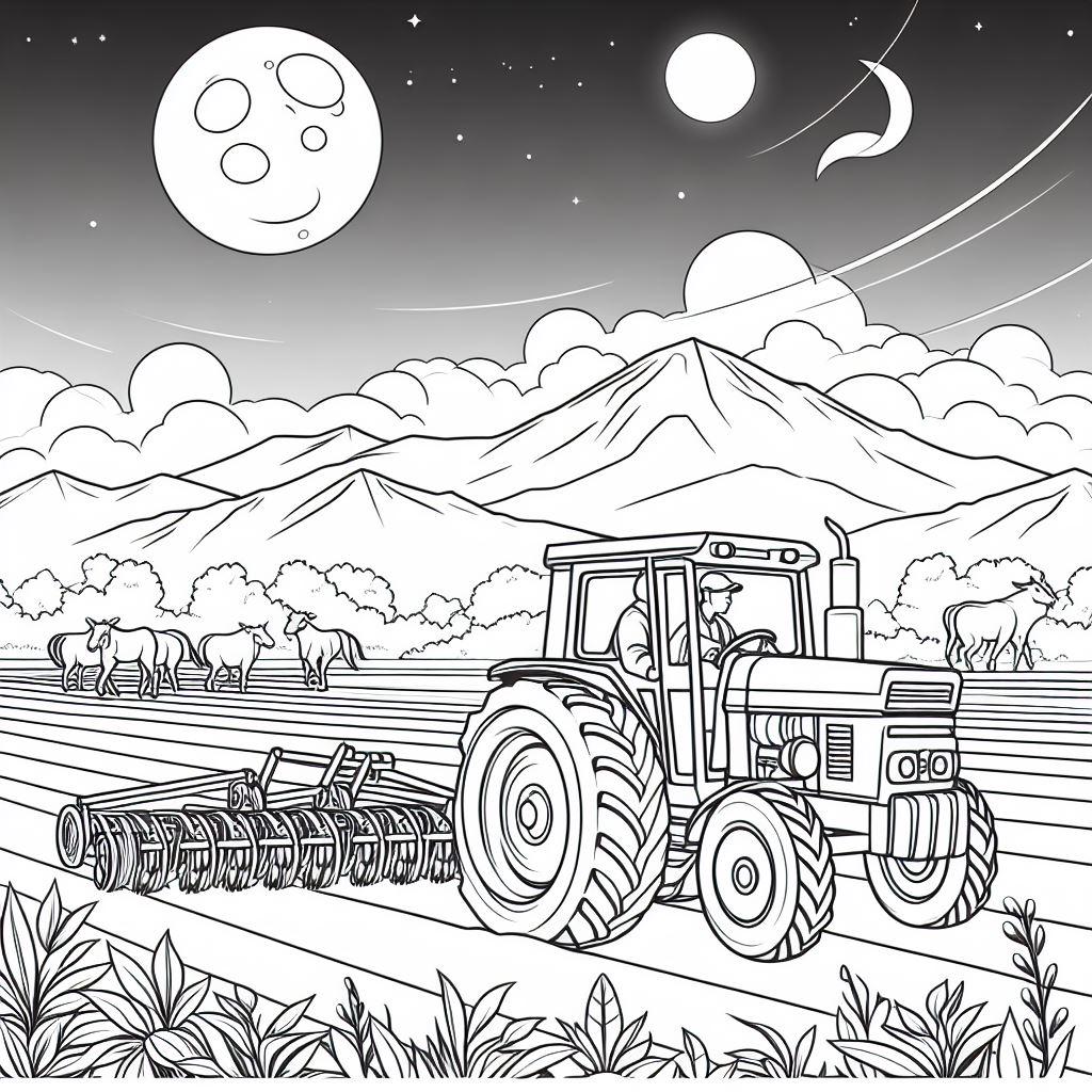 TRACTOR Coloring Book. 48 Pages. Kids, Printable, Activity, Drawing ...