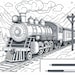 TRAIN Coloring Book. 41 Pages. Kids, Printable, Activity, Drawing, Art ...