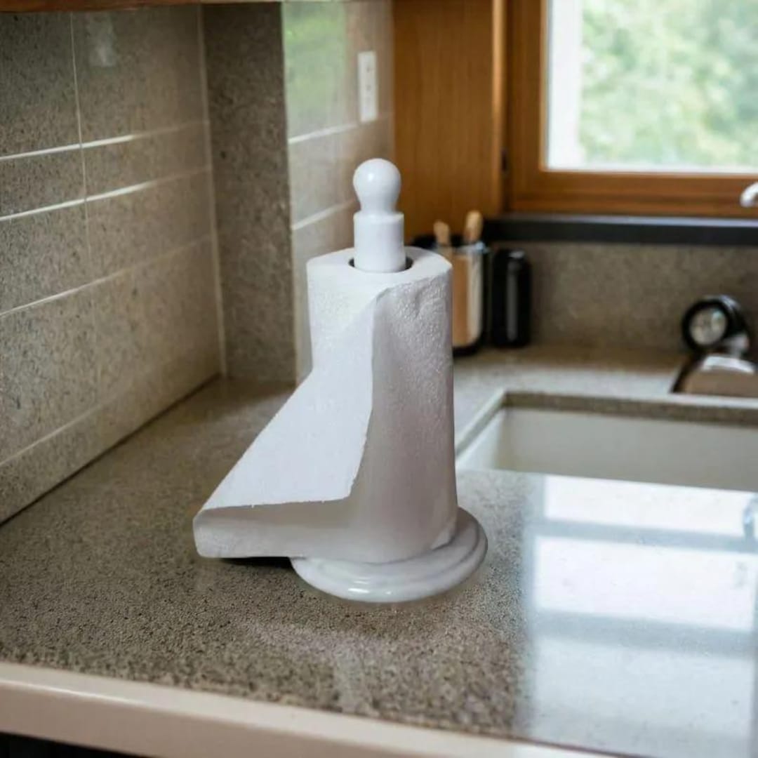 Marble Kitchen Roll Holder: Sleek & Modern Stand for Paper Towel ...