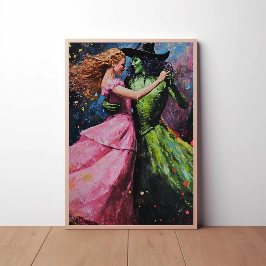 Glinda and Elphaba Dance Wall Art Wicked Broadway Musical Sublimation ...