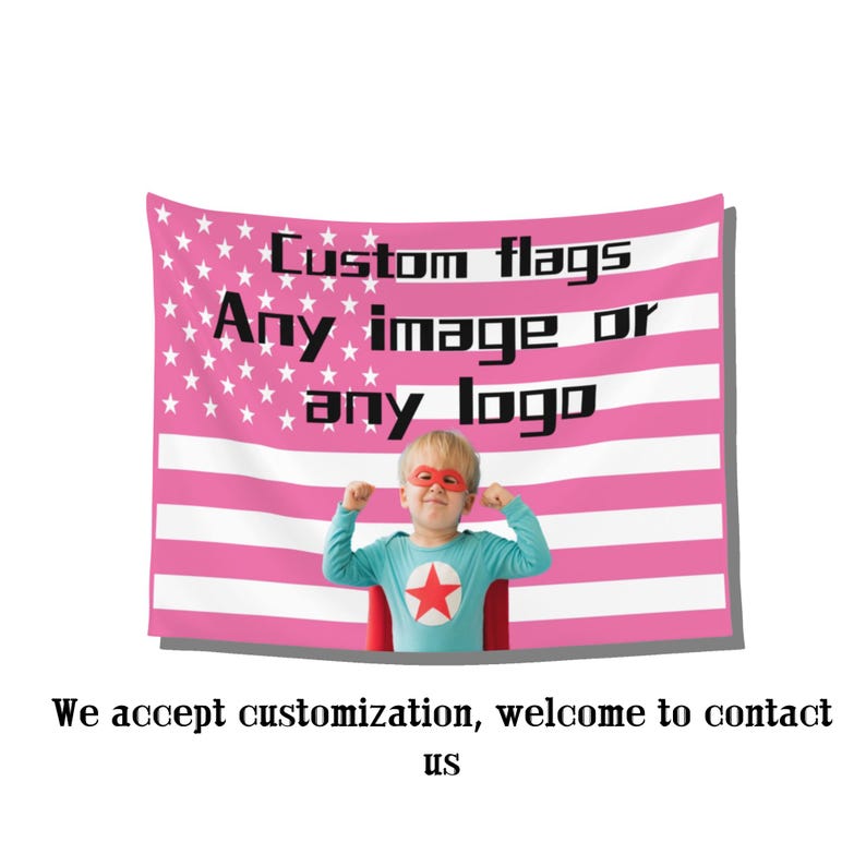 Rafe Cameron Pink American Flag Custom Flags Pink Wall Banner Dorm Wall ...