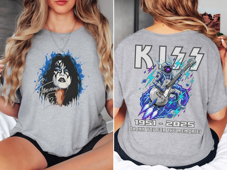 Ace Frehley Tribute Double Sided Shirt, Rock Legend Memorial Tee, 1951 ...