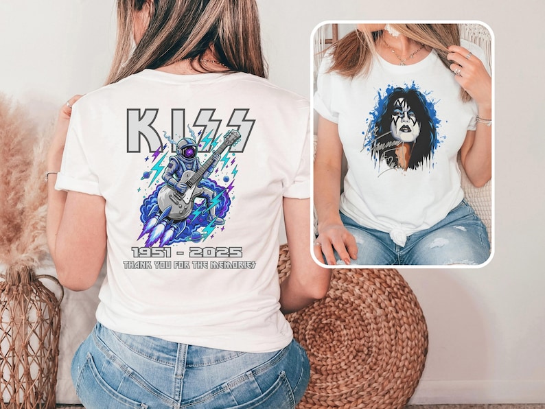 Ace Frehley Tribute Double Sided Shirt, Rock Legend Memorial Tee, 1951 ...