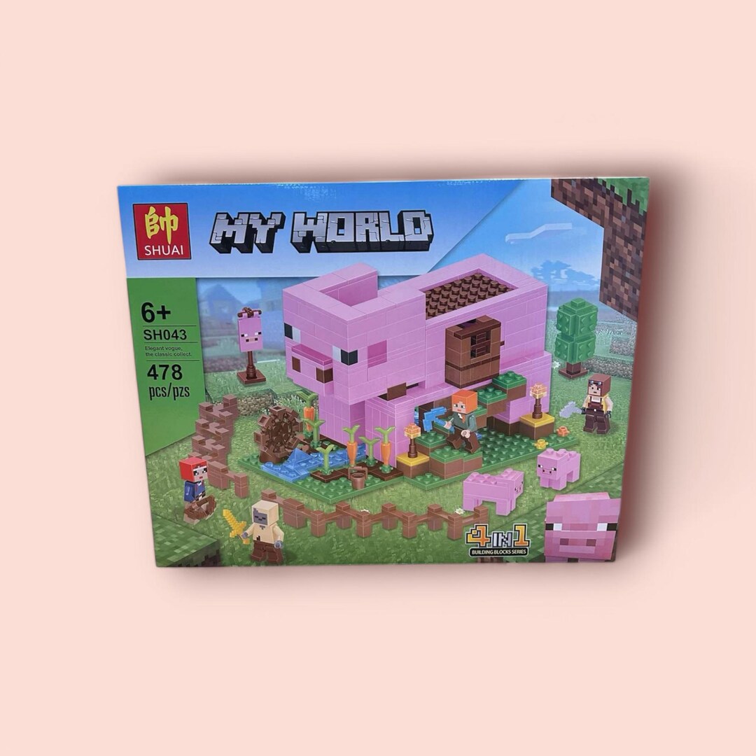 Minecraft My World Pig House 4in1 Big Scene Set Bricks - Etsy