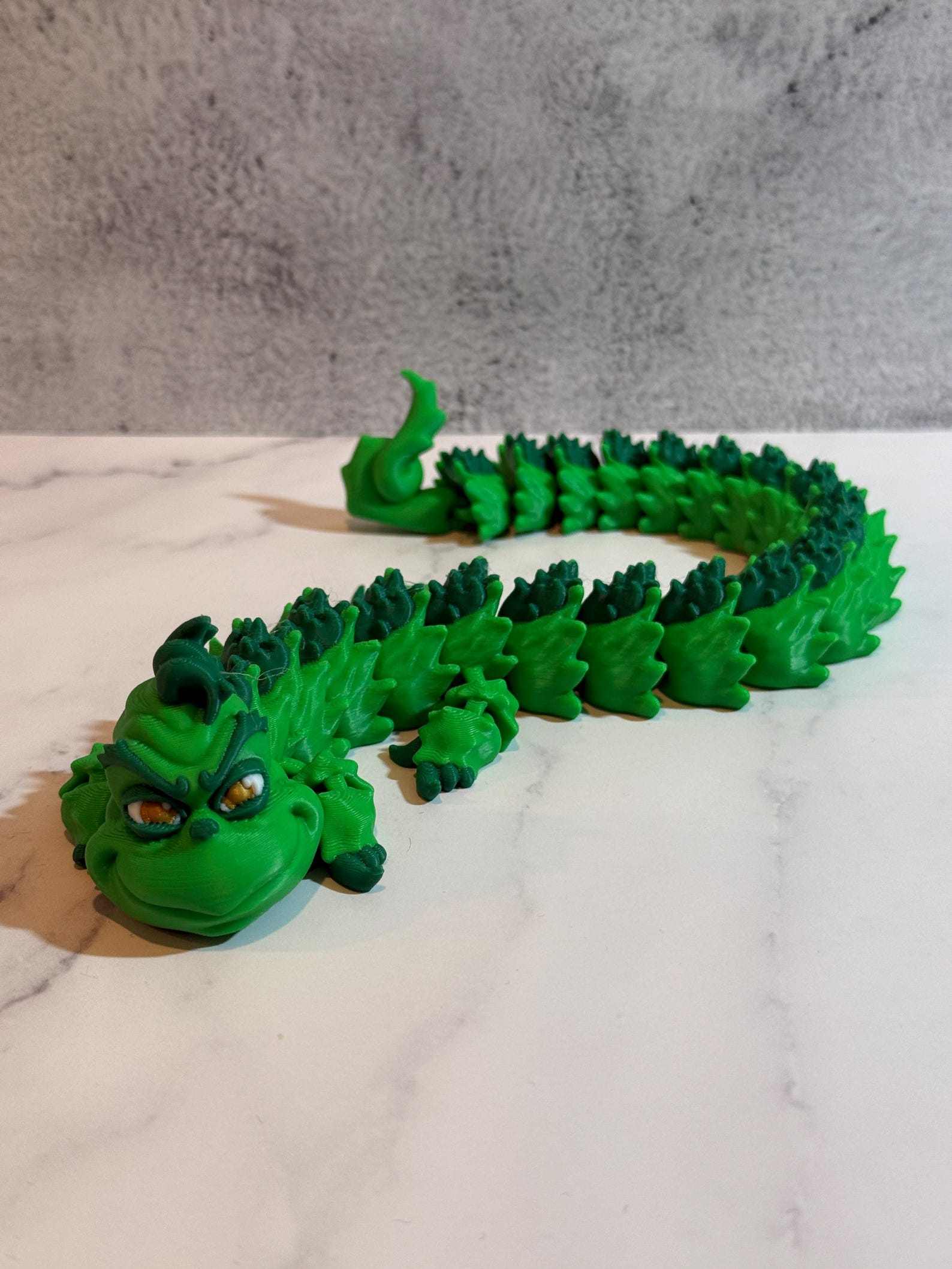 Flexi Grinch Dragon – Fan Art 3D Printed Figure - Etsy