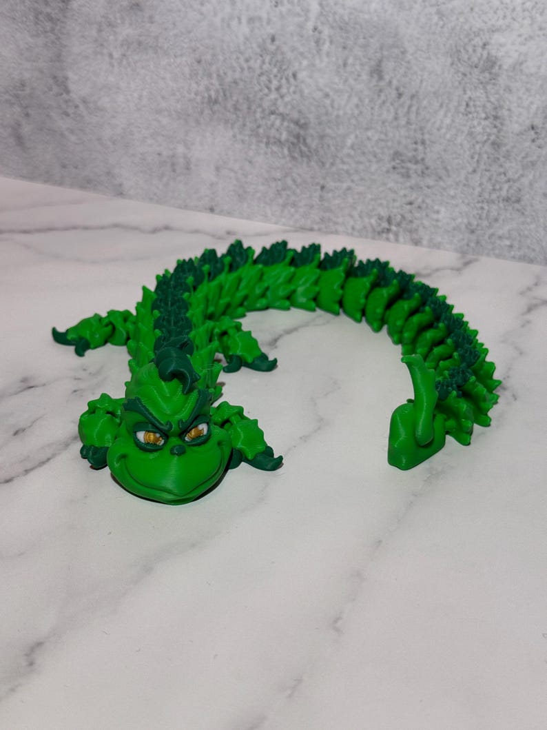 Flexi Grinch Dragon – Fan Art 3D Printed Figure - Etsy