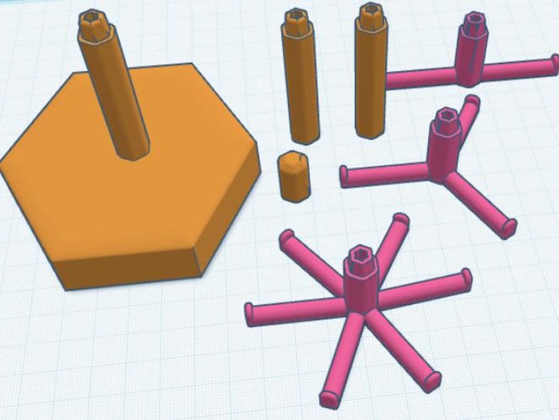 UPDATED VERSION 2.0 3D Printable Keychain Display Stand (multiple ...