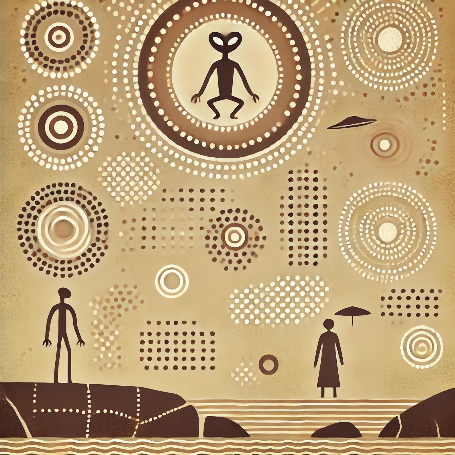 Aboriginal Alien Inspired Art for T-shirts Hats Accessories, Minimalist ...