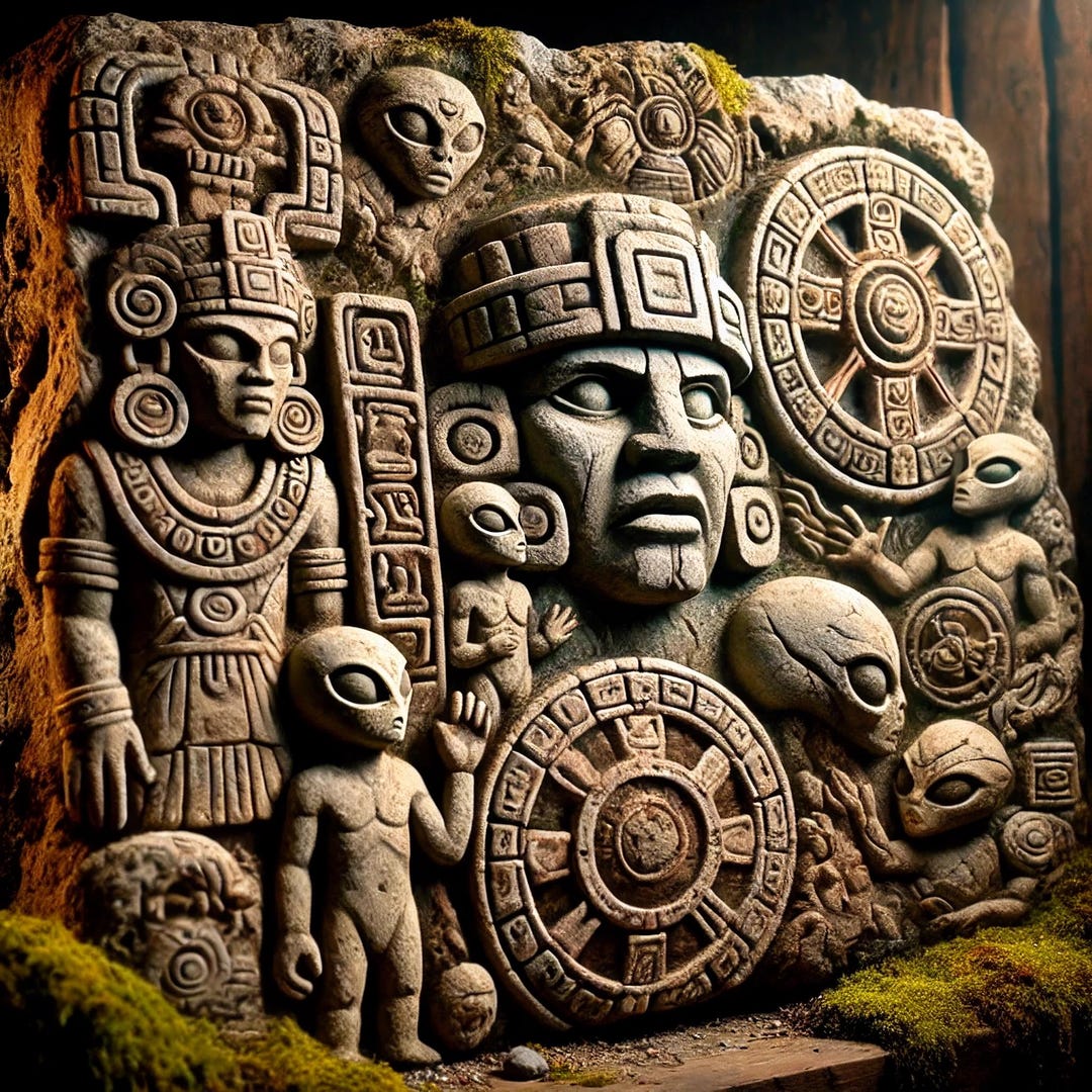Mayan Alien Inspired Design for Prints, T-shirts and Accessories ...
