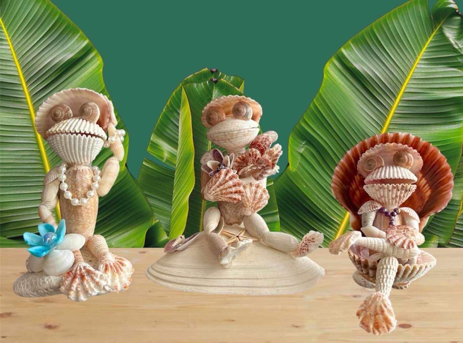 Seashell Frogs, Family, Frog Figurines, Collectibles, Unique Gifts ...