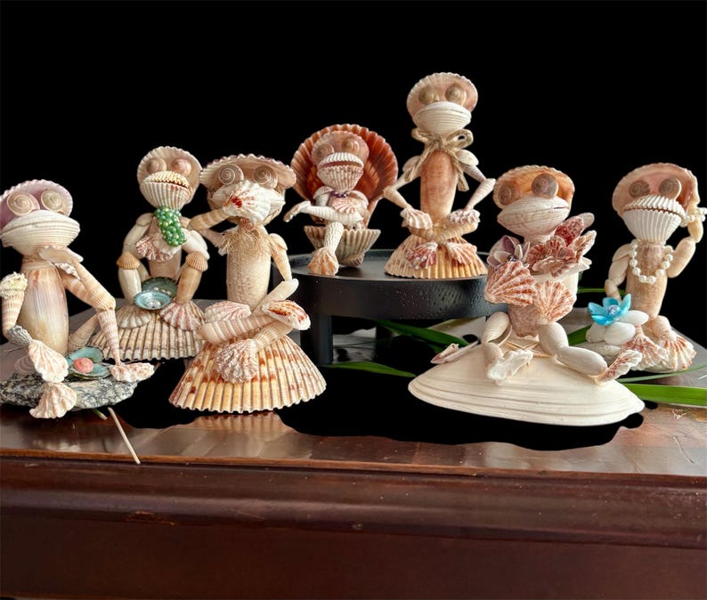 Seashell Frogs, Family, Frog Figurines, Collectibles, Unique Gifts ...