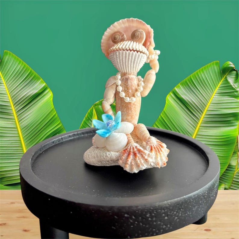 Handcrafted Seashell Frog Family--coastal Animal Figurines--seashell ...