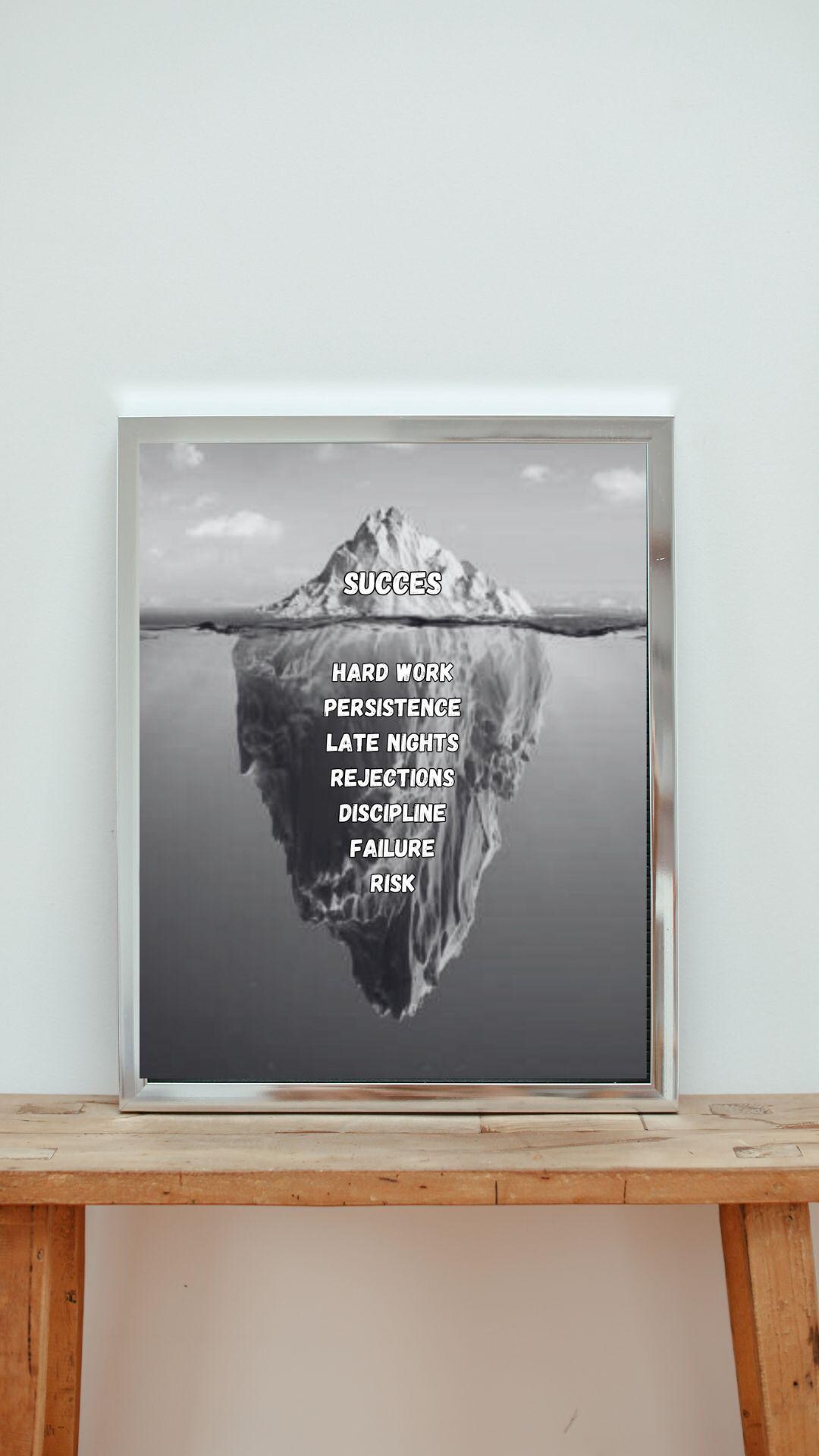Motivational Poster Iceberg of Success - Etsy