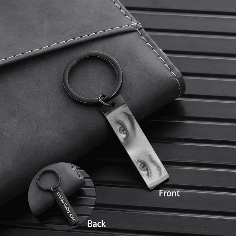 Custom Eye Engraved Keychain - Etsy