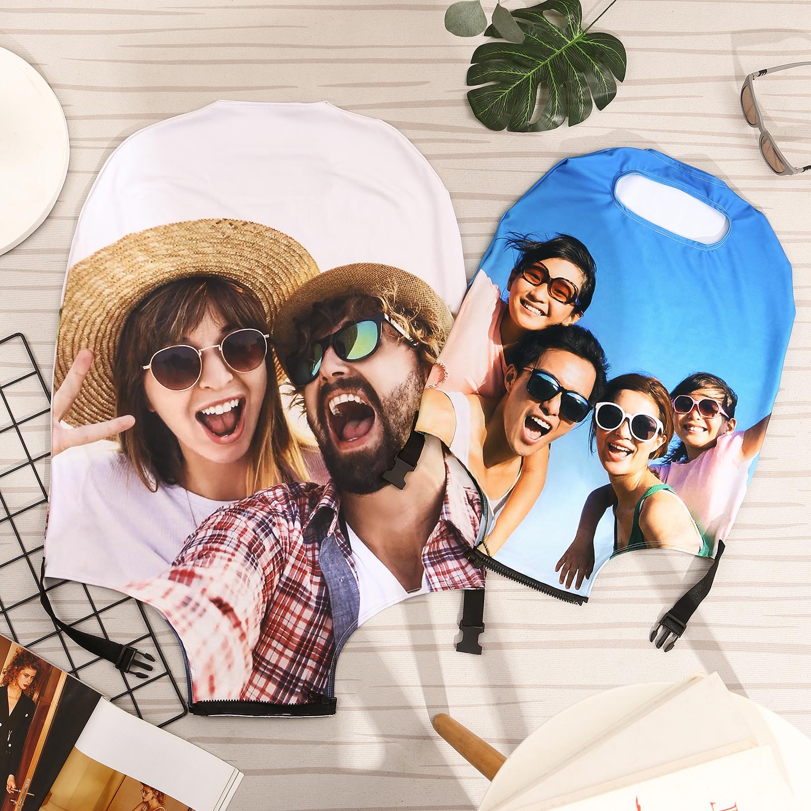 Personalized Luggage Cover With Custom Photo, Suitcase Protector for ...