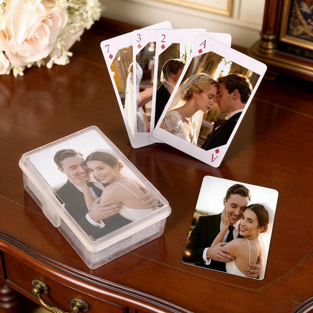 Custom Couple Photo Playing Cards, Personalized Card Deck, Romantic ...