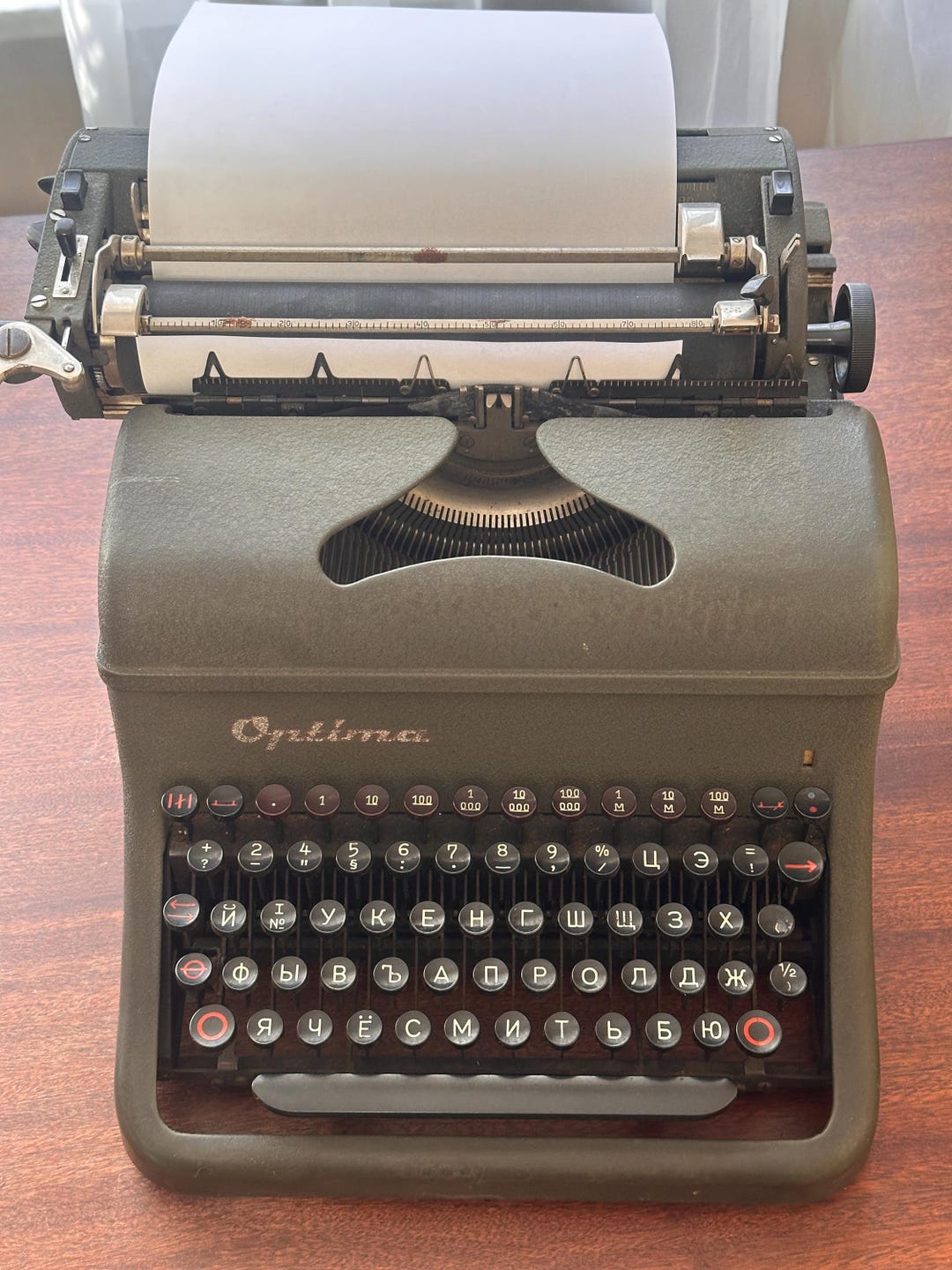 Vintage Optima M10 Typewriter, Rare Typewriter, Collectible Typewriter ...