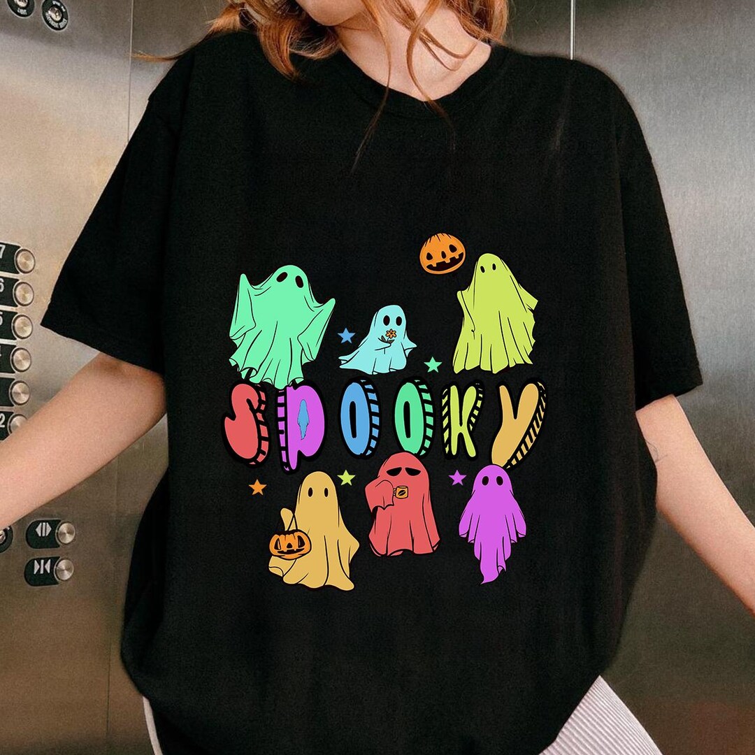 Spooky Doodle PNG, Preppy Ghost PNG, Preppy Halloween PNG, Pastel Ghost ...