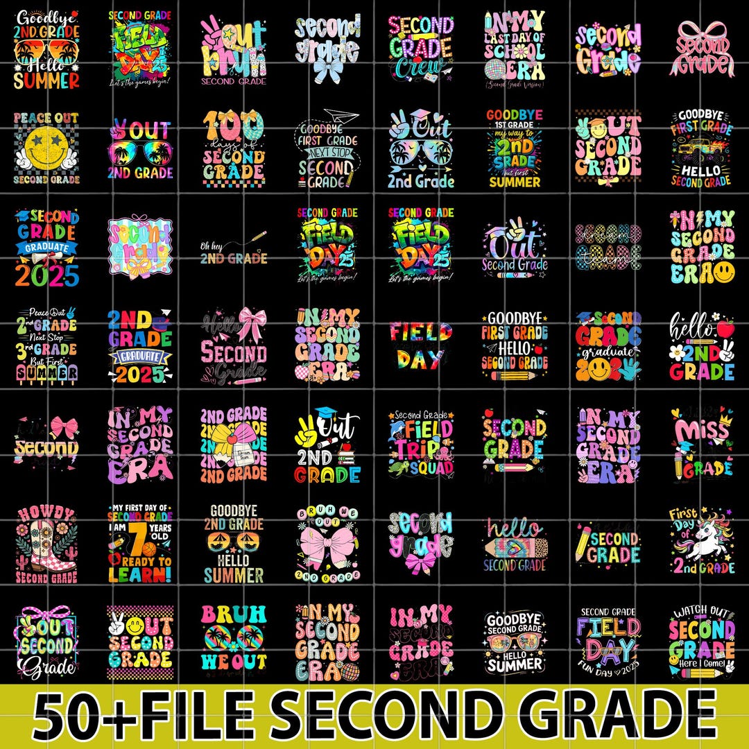 50+ File Second Grade Png Bundle, Cartoon Second Grade Png, Cute ...